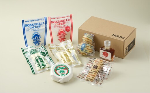 北海道 十勝 チーズアソート7種A / 槲（かしわ）＆メープルシロップ詰合せ [チーズ工房NEEDS] MOMIJI SYRUP【チーズ ...